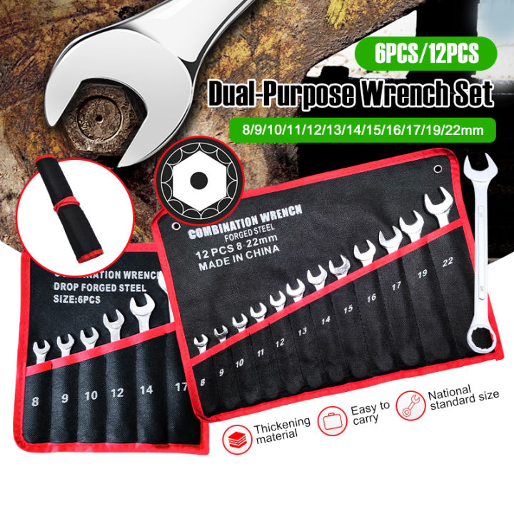 Original 12PCS 8-22MM Wrench Tools Set Combination Open Wrench Tools ...