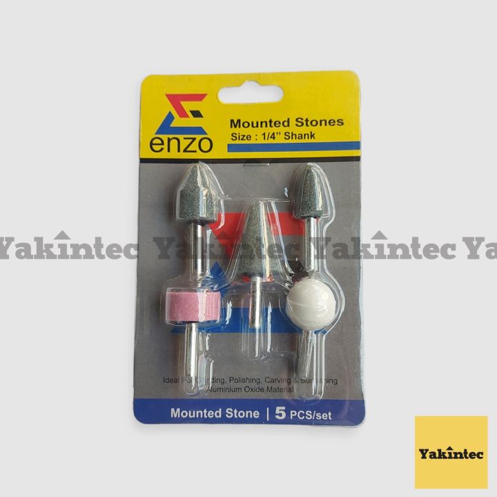 Batu Gerinda Tangkai Set 5 Pcs / Batu Osco Set /Mounted Stone Set ENZO ...