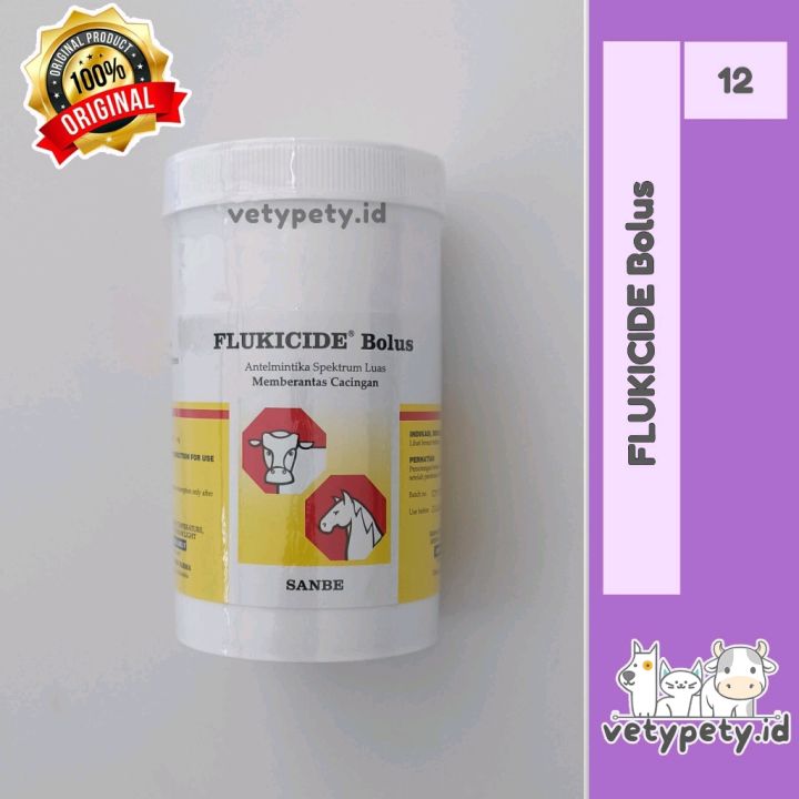 FLUKICIDE BOLUS SATUAN OBAT CACING TERNAK SAPI KAMBING DOMBA | Lazada ...