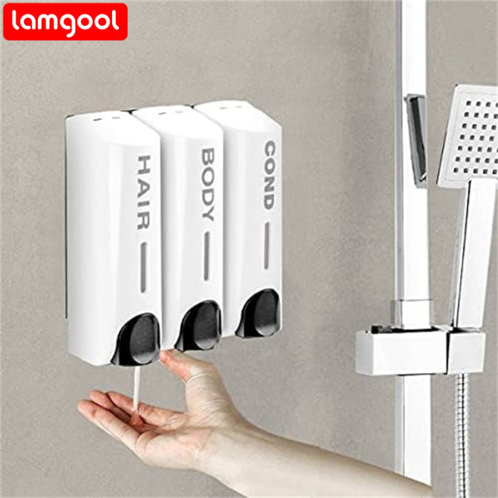 350Ml Soap Dispenser Wall-Mount Shower Bath Shampoo Dispenser Liquid ...