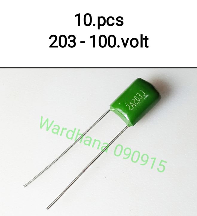 (10.pcs) Kapasitor Milar 203 100 volt Kapasitor Milar 20 nf | Lazada ...