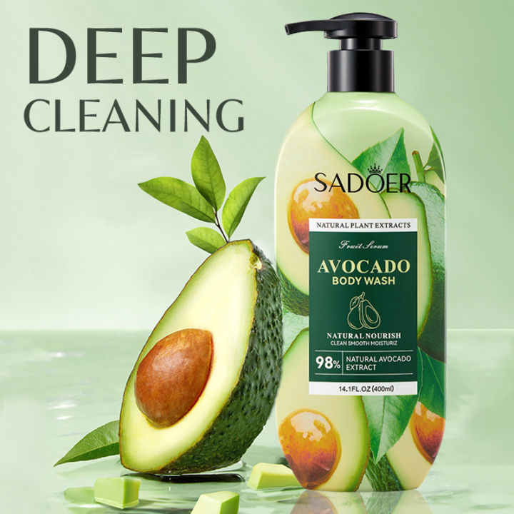 Avocado Body wash deep cleansing exfoliation moisturizing skin ...