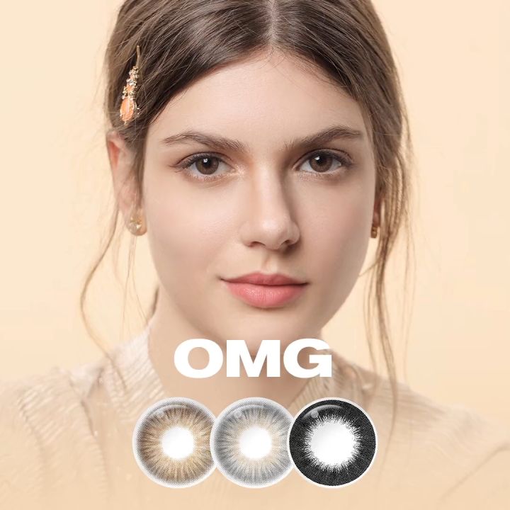 (COD)Magister softlens lensa mata penuh gaya dan cantik，softlens grey ...