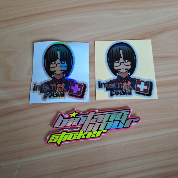 STICKER STIKER GAMBAR ANIMASI INTERNET POSITIF PRINTCUT | Lazada Indonesia