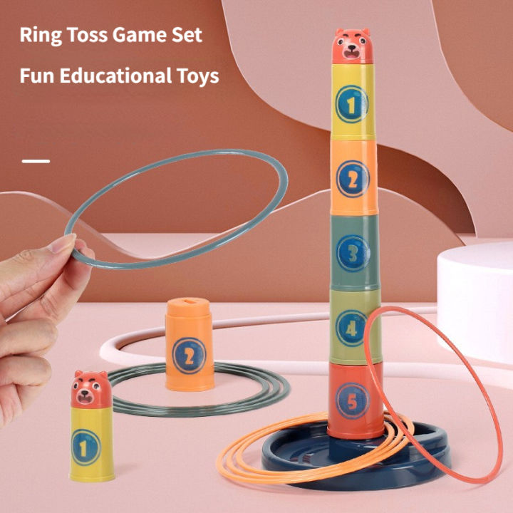 Children's Jenga Ring Toy Ring Ring Throwing Ring Parent-child ...