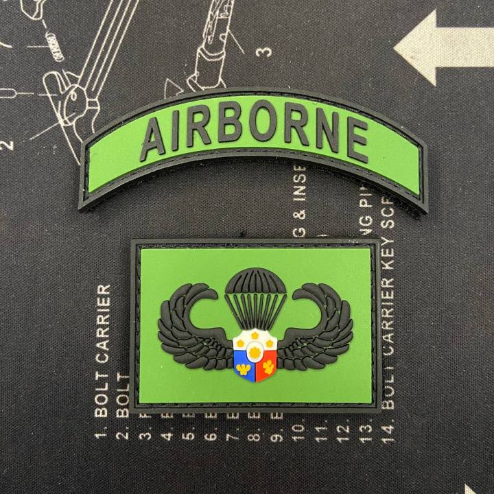 AIRBORNE RUBBERIZED PVC PATCH WITH VELCRO | Lazada PH
