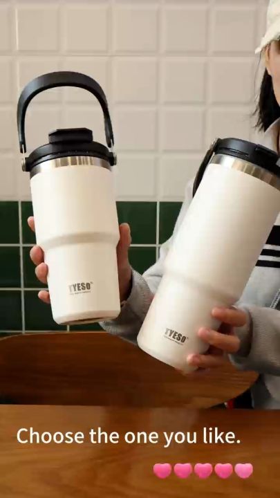 Tyeso Tumbler for hot and cold 600ml/750ml/900ml/1050ml/1200ml Stainless Vacuum Insulated bottle ...