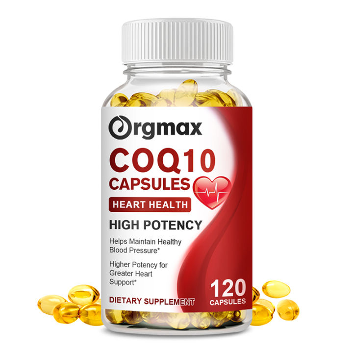 Orgmax Coenzyme Q10 300mg Capsules COQ10 Supports Heart & Blood Vessels ...
