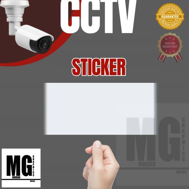Modern Graphics CCTV Warning Sticker (3.5 x 7.5 inches) Non-Fade ...