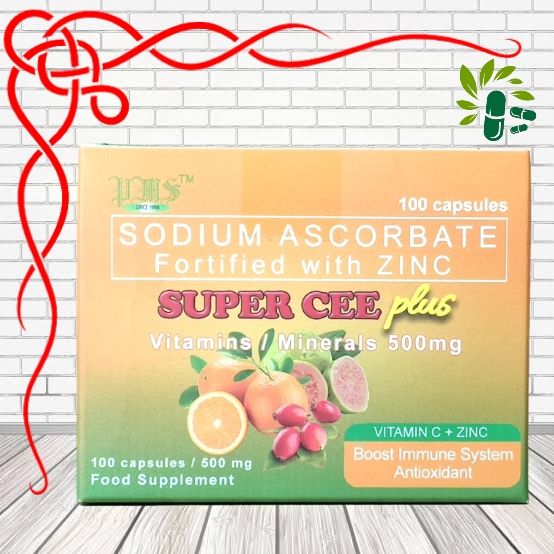 SUPER CEE PLUS (Sodium Ascorbate with Zinc) 100 Capsules | Lazada PH