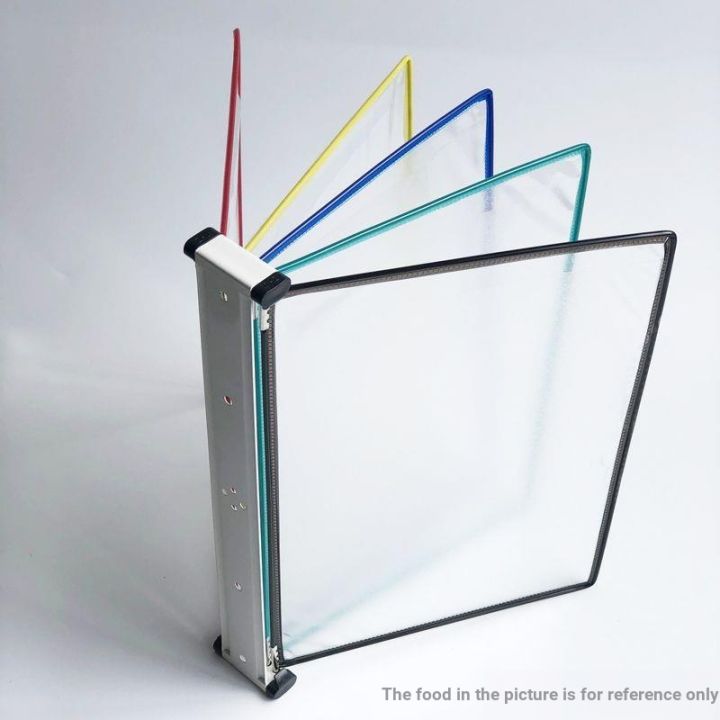 A4 10 Pages Wall-Mounted Folder Page-Turning Display File Rack Document ...