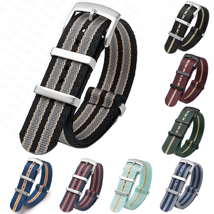 Nylon Strap for Omega X Swatch MoonSwatch Seamaster 300 Speedmaster Men ...