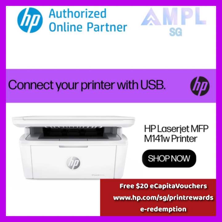 HP LaserJet Pro MFP M141w Printer | Free $20eVouchers | Print | Copy ...