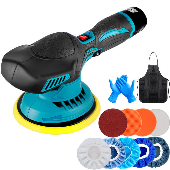 MY stock )6000Rpm 6inch Cordless Mini Polisher Buffer Polisher 6 Gears ...