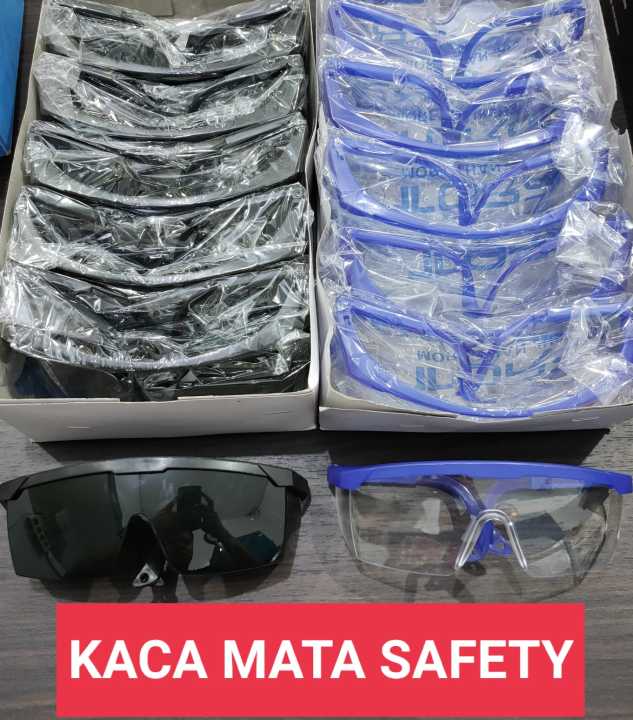 Kacamata Safety Clear Black | Kaca Mata Safety Gurinda Gerinda Las Bening Dan Hitam | Lazada ...