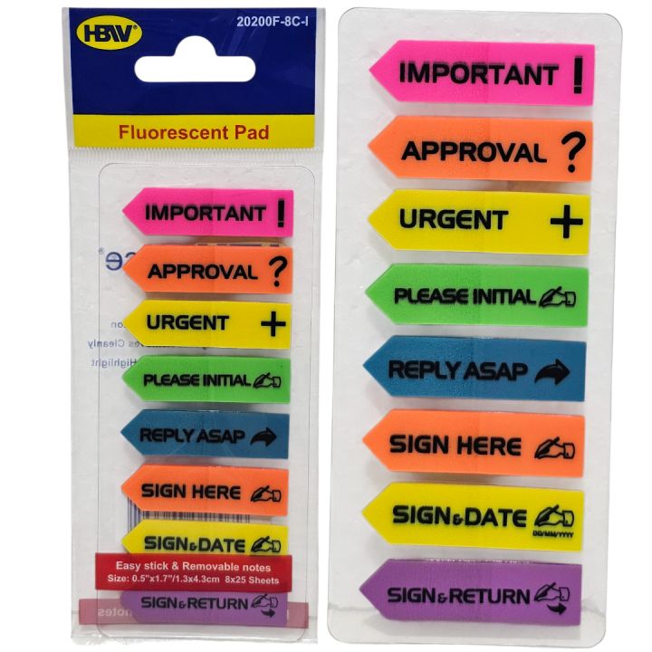 HBW Stick On Note 8 Line-8 Signs | Lazada PH