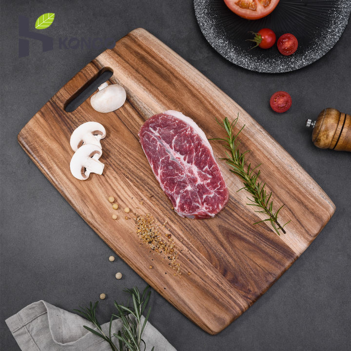 Konco New Wood Chopping Block Solid Wooden Cutting Board Steak Bread ...