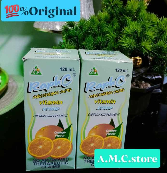 Raph C Ascorbic Acid 120ml,(Vitamin C) for Kids & Pets Orange Flavor | Lazada PH
