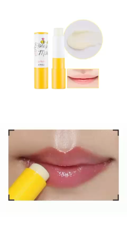 Apieu Honey & Milk Lip Balm / Lip Scrub 蜂蜜牛奶保湿滋润润唇膏 3.3g / 蜂蜜牛奶唇部磨砂膏 ...