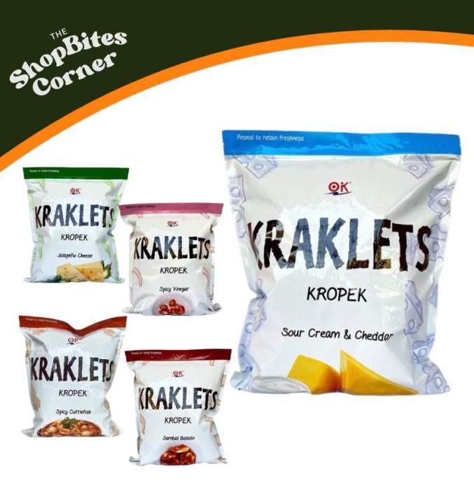 OK KRAKLETS KROPEK FLAVOUR CHIP SNACK 320g | Lazada PH