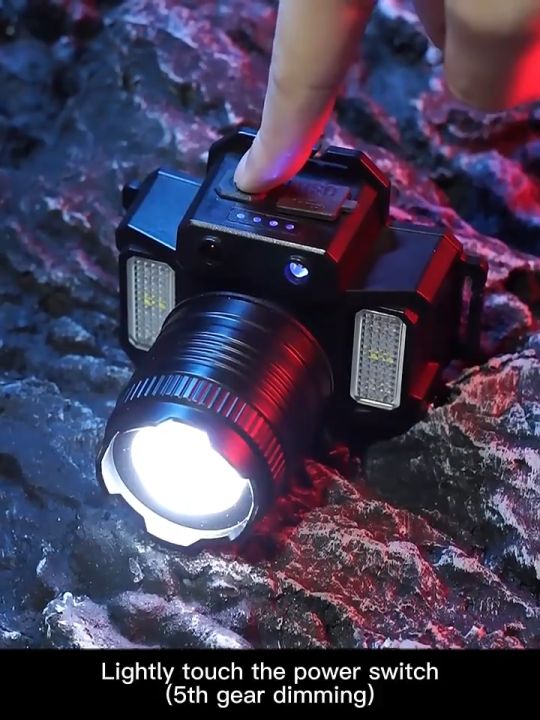 Homie Head lamp Head Night Fishing Telescopic zoom sensor headlight COB ...