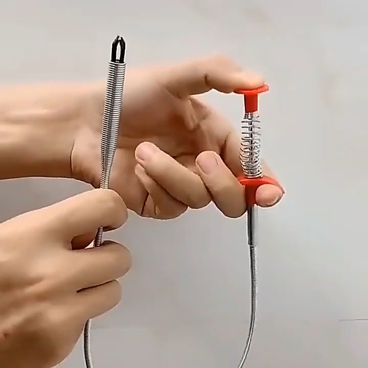 2 Meters Hand Kitchen Sink Cleaning Hook Sewer Dredging Device Spring ...