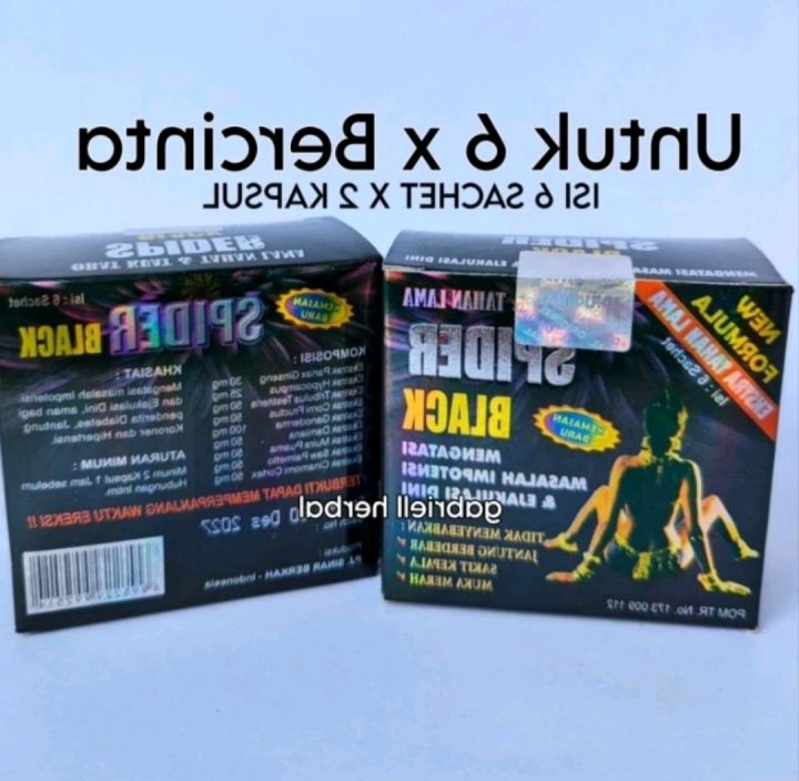 suplemen kapsul raja spider black paling dasyat 100% original stamina tahan lama pria dasyat ...
