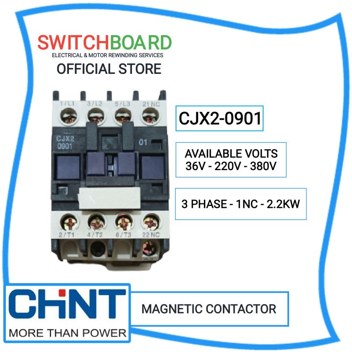 CHINT Magnetic Contactor - CJX2-0901 - 1NC - 2.2kw | Lazada PH