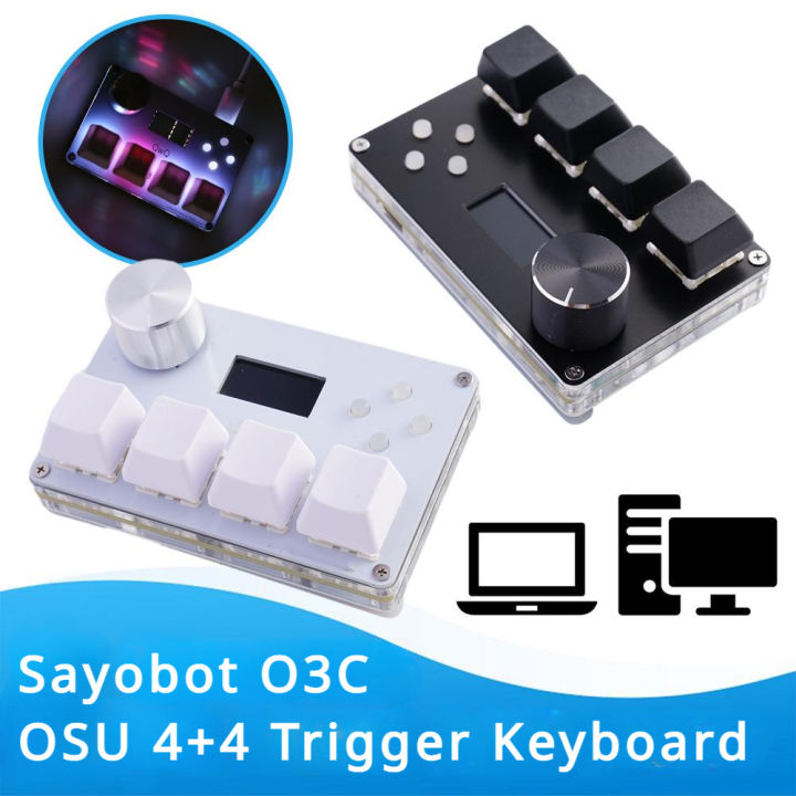 Sayobot SayoDevice O3C OSU 4+4 Keys Rapid Trigger Color Keyboard Custom ...