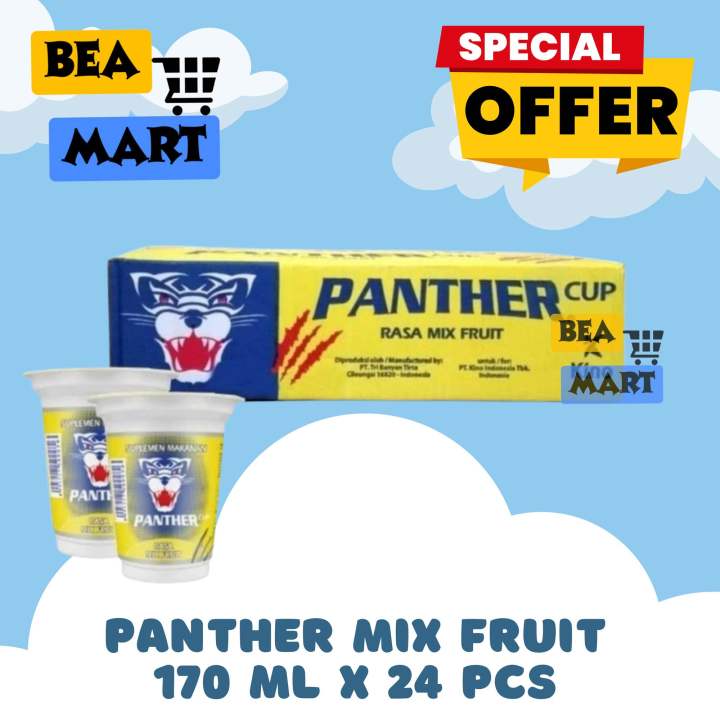 PANTHER Cup Minuman Energi 170ml x 24 Pcs | Rasa Mix Fruit 1 Dus Karton ...