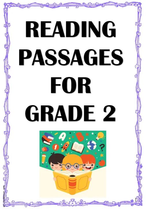 Reading Passages for Grade 2 (33 pages) free bookbind | Lazada PH