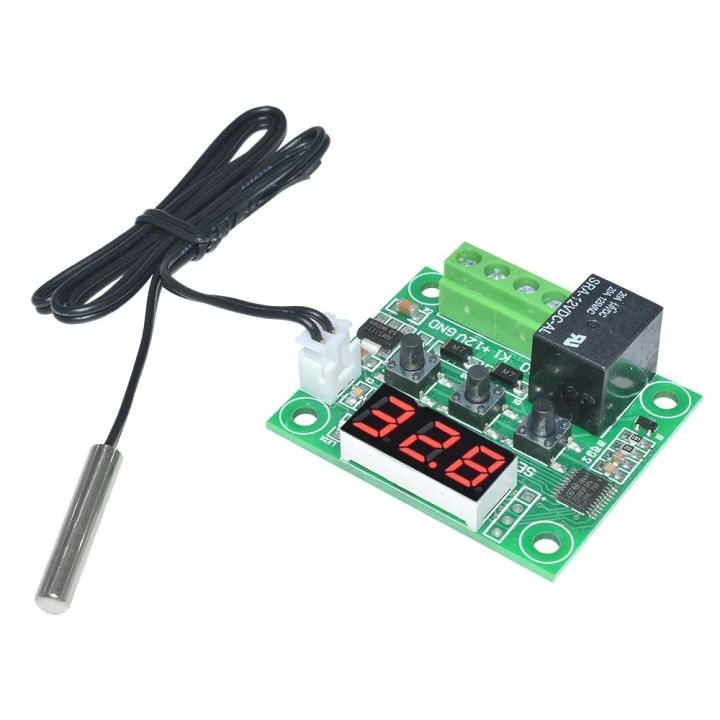 W1209 DC 12V Heat Cool Digital Thermostat Temperature Controller Miniature Control Switch Panel ...