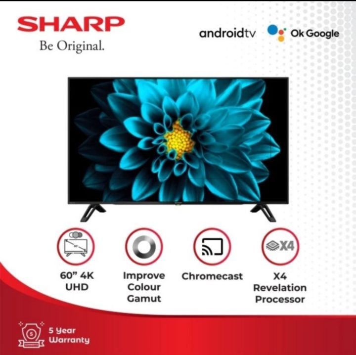 Sharp Android TV Smart TV 60 inch 4K UHD 4T-C60DK1X C60DK1X | Lazada ...
