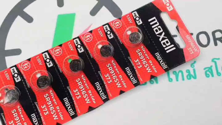 ถ่านนาฬิกา กระดุม Maxell SR916SW / 373 Silver 1.55V made in Japan แบ่ง ...
