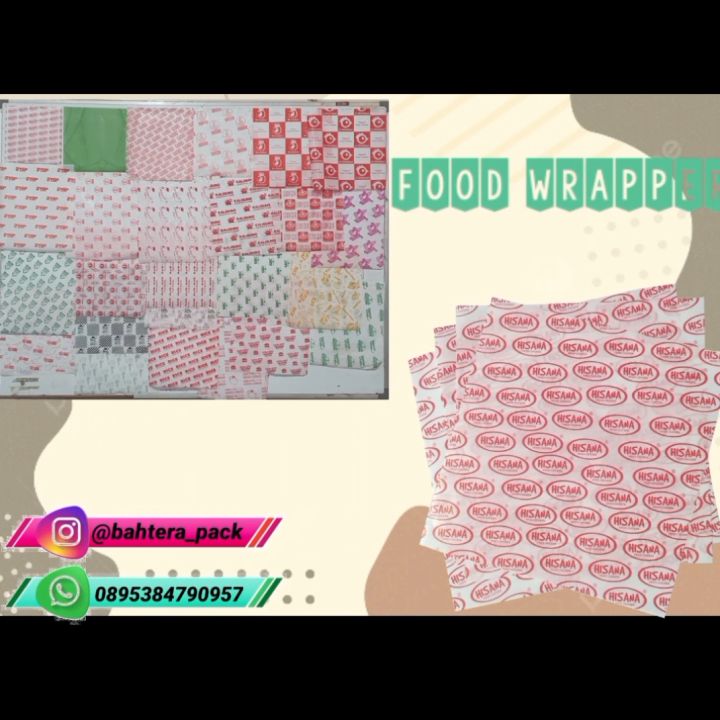 Kertas Burger/Kertas Kebab/Kertas Sandwich Uk. 30 x 25 cm Greaseproof ...