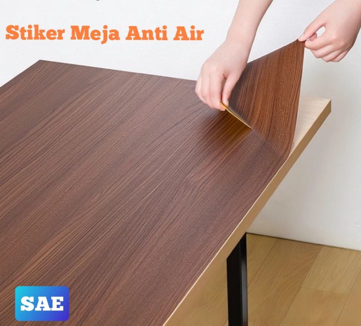 Stiker Meja Kayu Wallpaper Lemari Pintu Meja Kayu 120cm x 50cm | Lazada ...