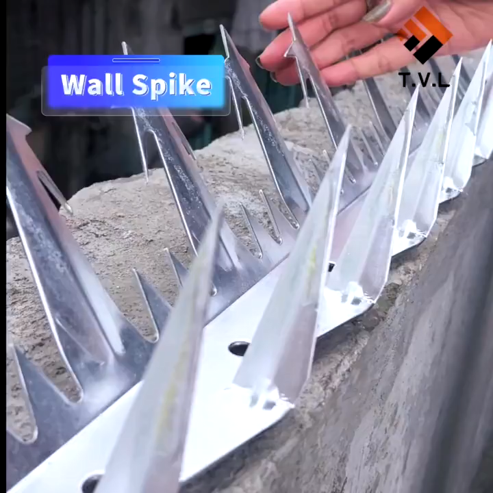 LABOT Anti-Climb spikes fence hot-dipped Galvanized Sharp Wall Spikes ...