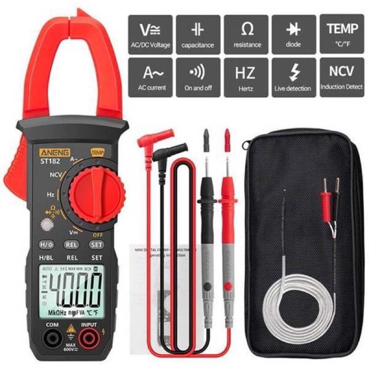 Aneng ST-182 4000 Counts เครื่องวัดแรงดันไฟฟ้าแบบดิจิตอล | Lazada.co.th