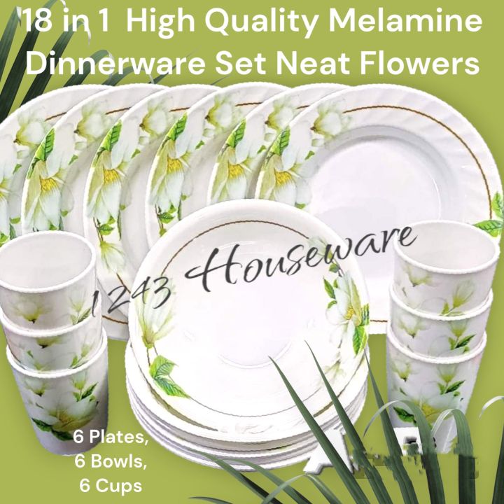 18 in 1 High Quality Melamine Dinnerware Set | Lazada
