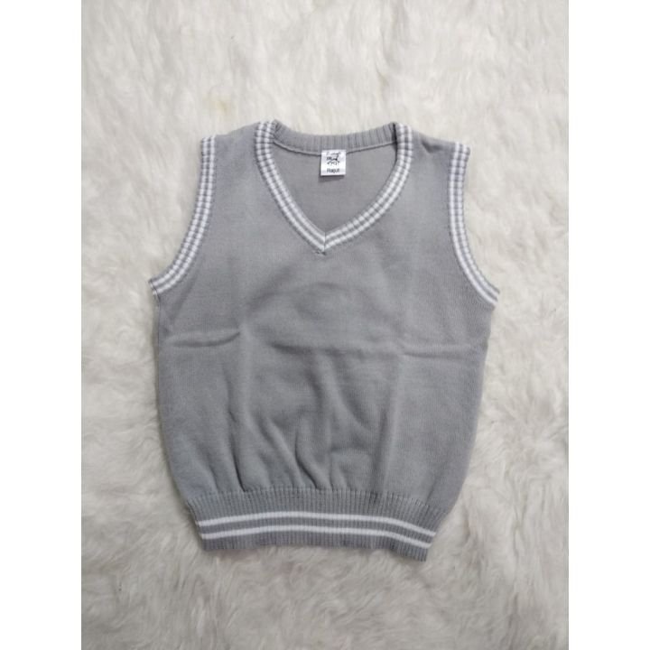 ROMPI RAJUT ANAK USIA 1-7 TAHUN KERAH V/Baju Rompi rangkapan seragam ...