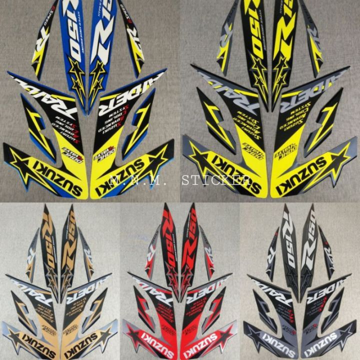 SUZUKI RAIDER 150 REBORN DECALS/STICKER STAR EDITION | Lazada PH