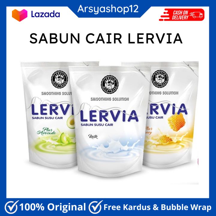 READY STOCK SABUN CAIR LERVIA BODY WASH 400 ML GOAT MILK VARIAN HONEY ...