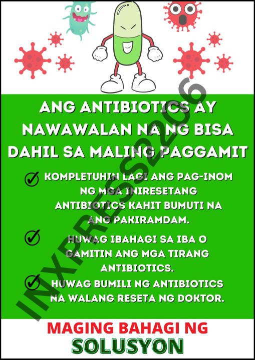 ANTIBIOTIC AWARENESS POSTER TARPAULIN / LAMINATED FOR PHARMACY ...