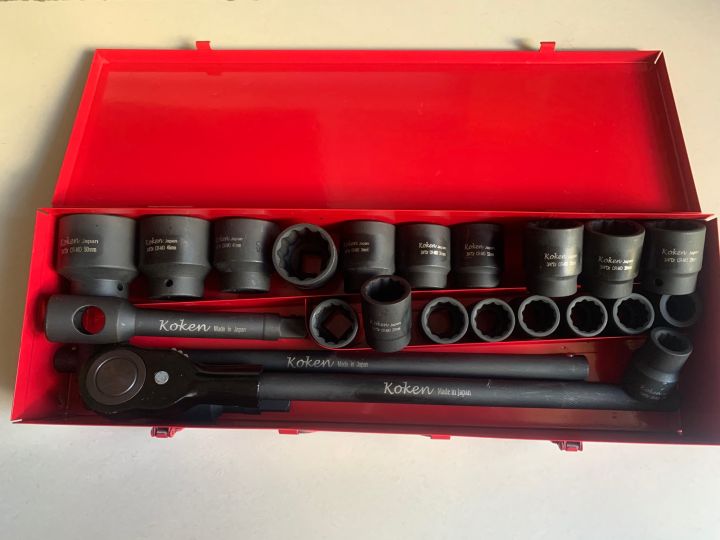 ORIGINAL KOKEN JAPAN 3/4" Drive Socket Wrench set (17-50mm)[12points ...