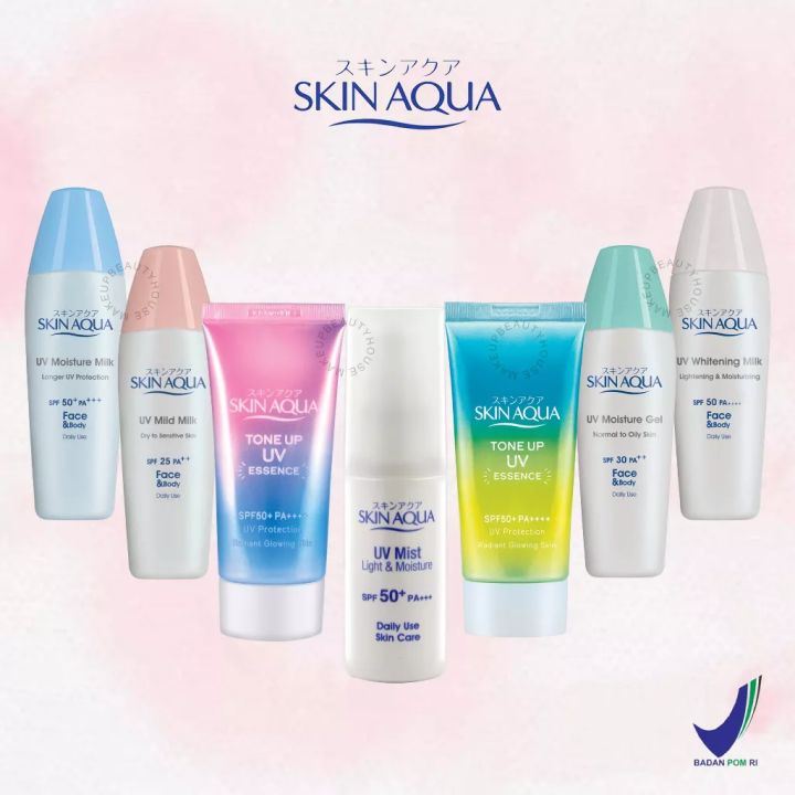Skin Aqua Daily Sunscreen Series 40gr|Mild Milk Spf 25+|Mouisture Gel ...