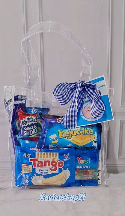 Paket Snack Tema Biru Premium Kemasan Tas Mika (Free Card) | Lazada ...