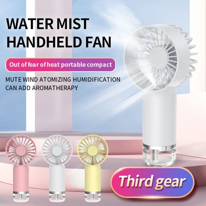 Handheld Mini Air Conditioner USB Rechargeable Portable Humidifier Mist ...