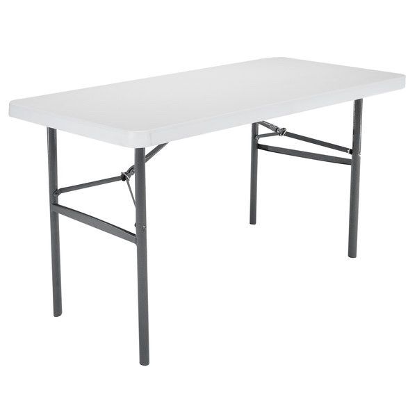 Lifetime USA Multipurpose White Granite Plastic 4ft Folding Table ...