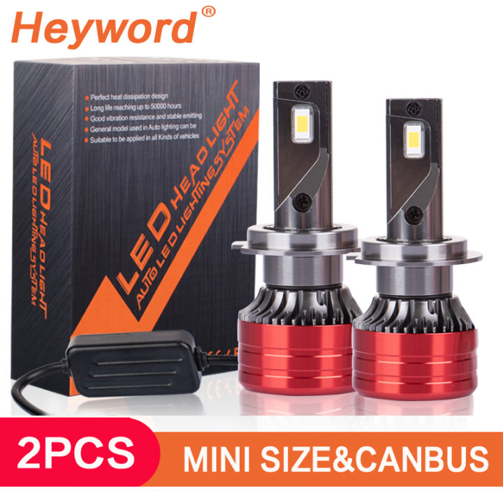 Heyword 2Pcs Car Headlight H4 H7 LED H11 9005 9006 H1 Auto Bulbs 160W 24000LM Light Lamp 6000K ...