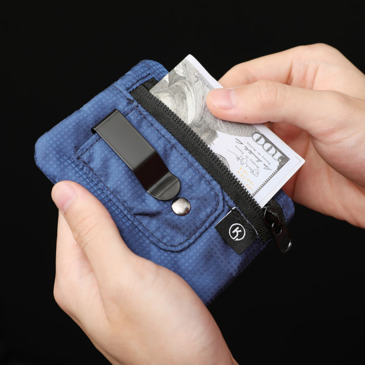 Mini Coin Purse Simple Fabric Pouch with Zipper & Belt Clip Non-braided ...